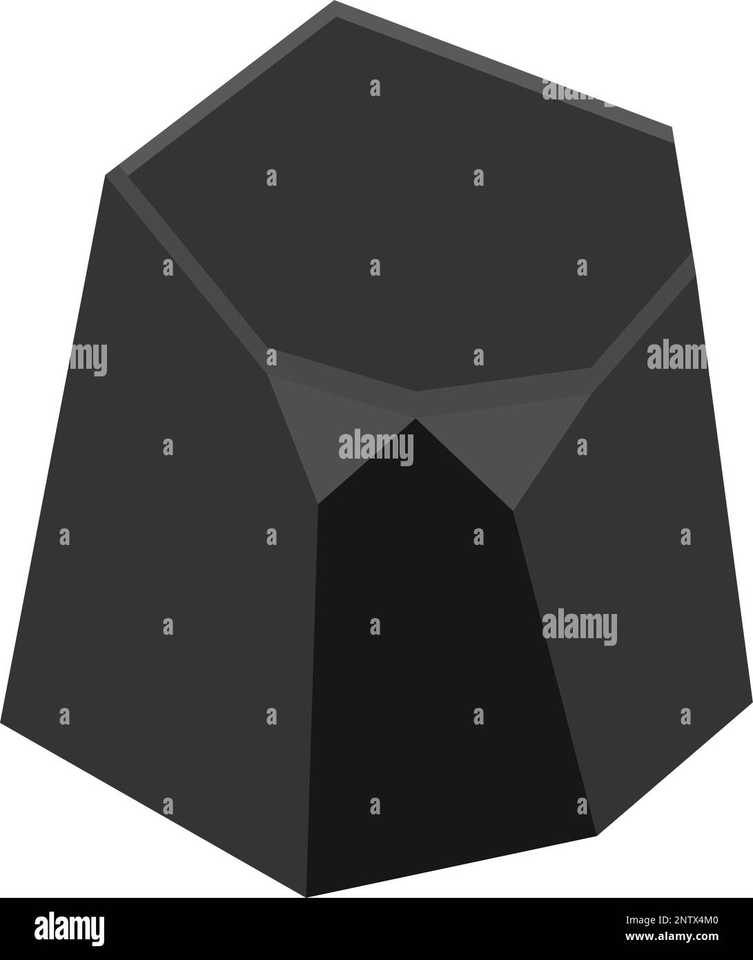 Flat design coal icon. Natural resource. Fuel. Editable vector Stock ...