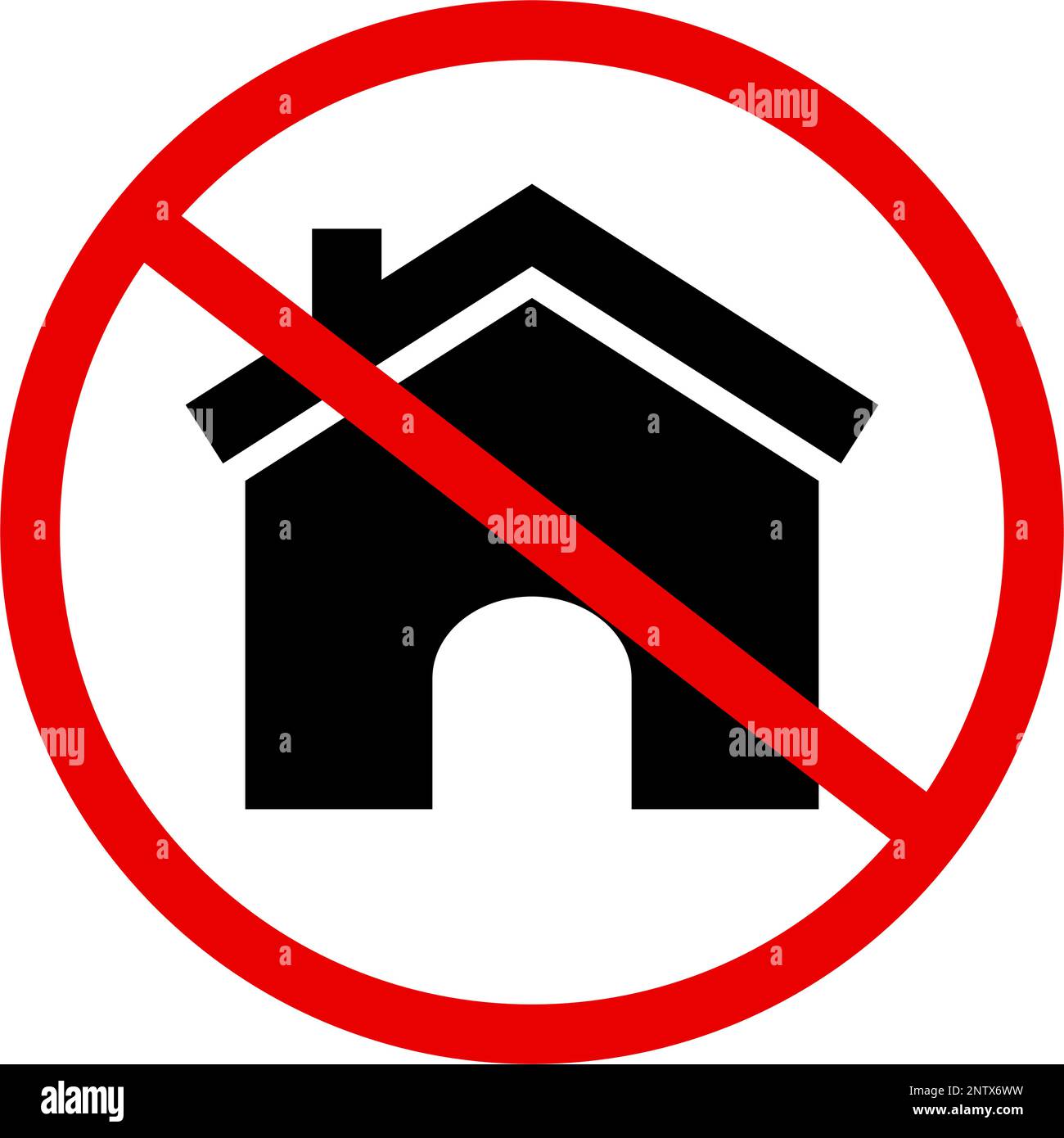 House ban icon. Housing prohibition. Editable vector Stock Vector Image ...