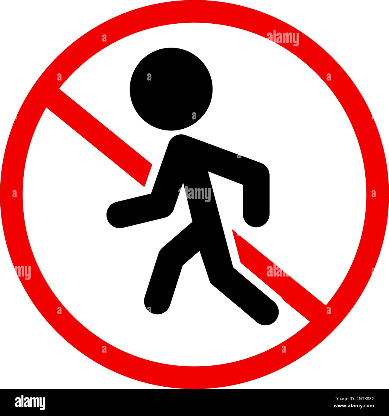 Not allowed to enter Icon. No entry. Editable vector Stock Vector Image ...