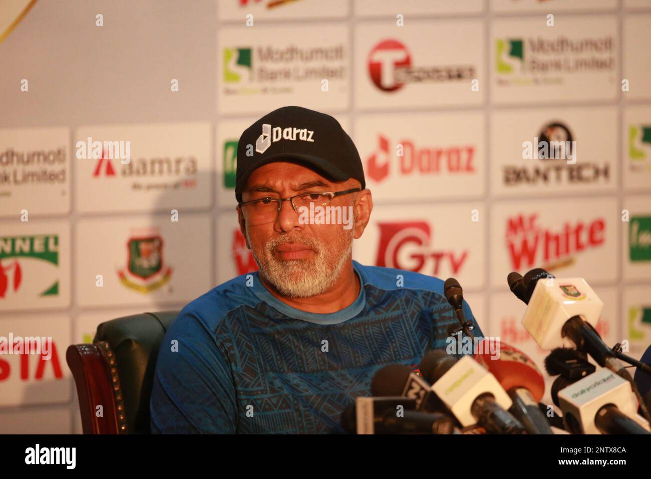 Bangladesh Cricket Head Coach Chandika Hathurusingha attends pre-match ...