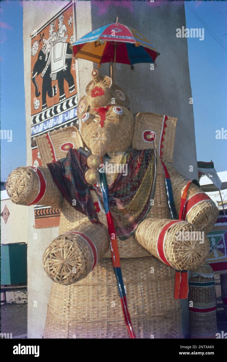 Elephant, Ikon of Event, Made From Straw Grass and Matt, India Stock ...
