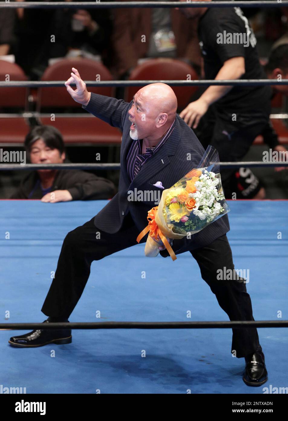 Former Japanese pro wrestler Keiji Muto attends the Giant Baba Memorial ...