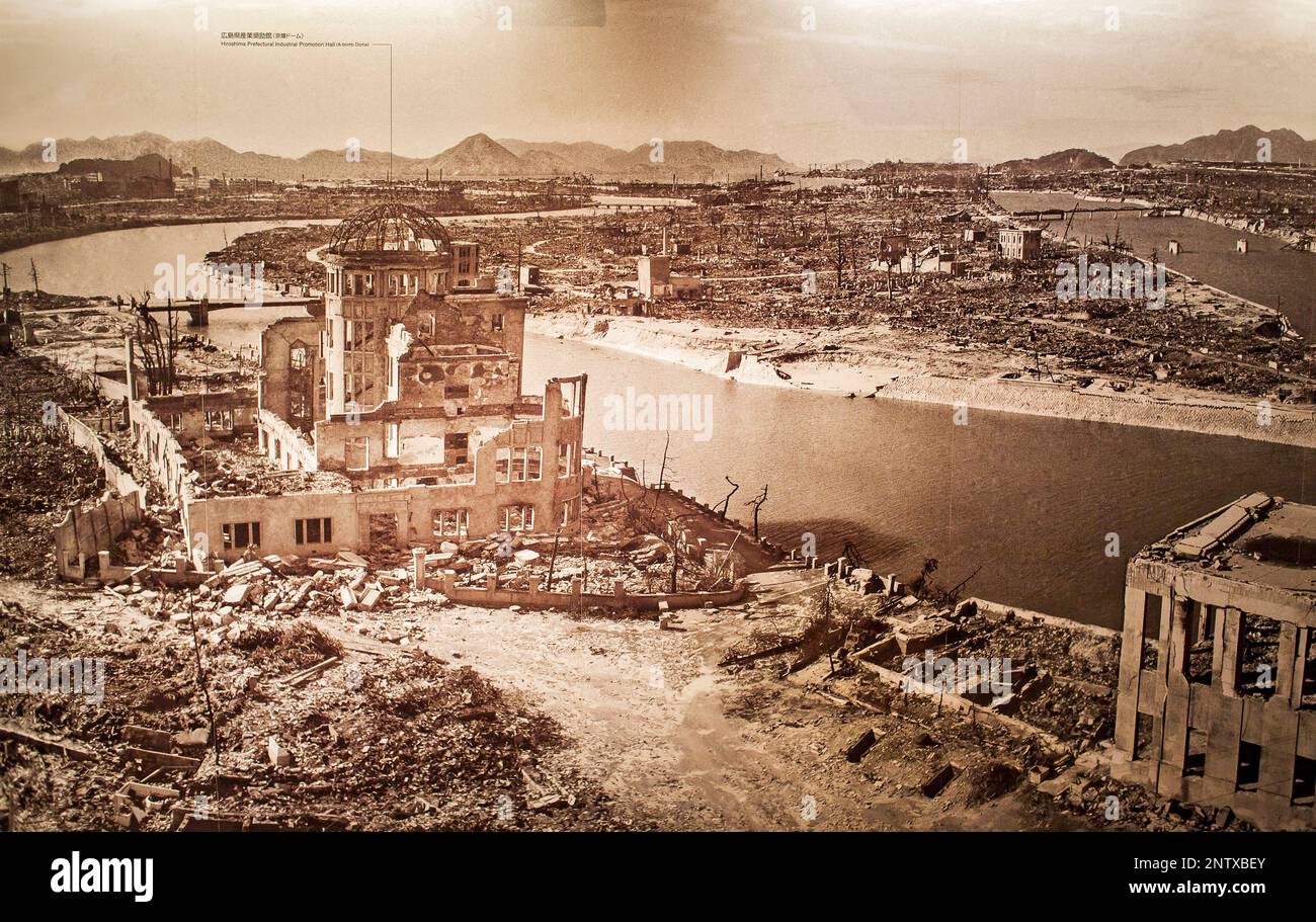 photo of Hiroshima after the atomic bomb explosion, Hiroshima Peace ...