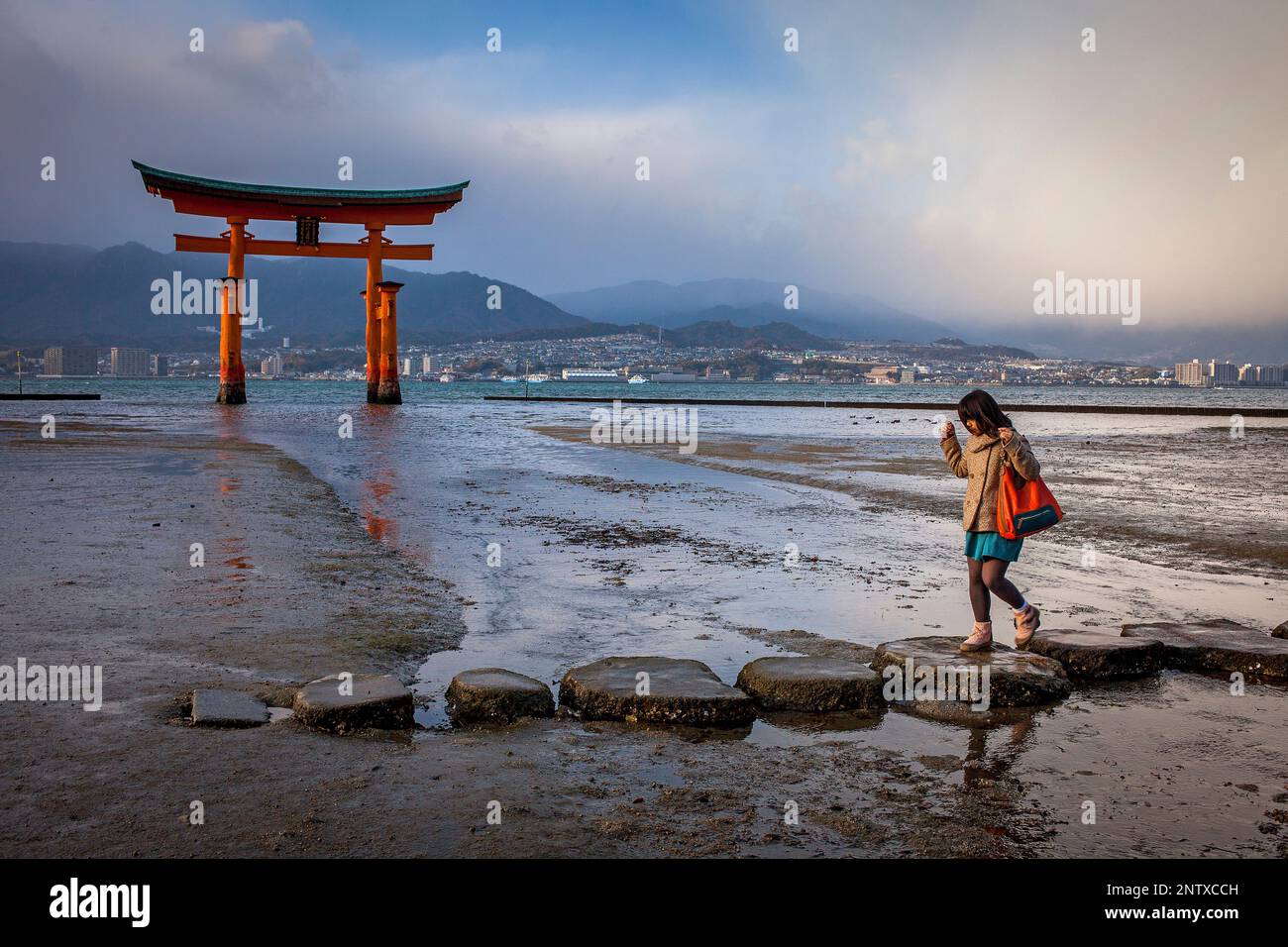 O torii Gate, the giant torii gate that is part of the Itsukushima ...