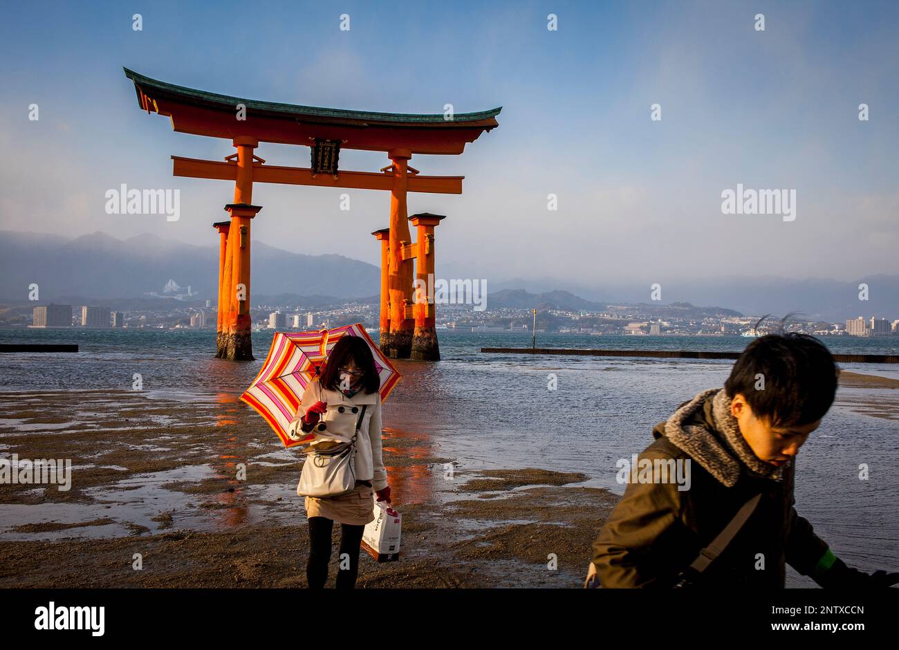 O torii Gate, the giant torii gate that is part of the Itsukushima ...