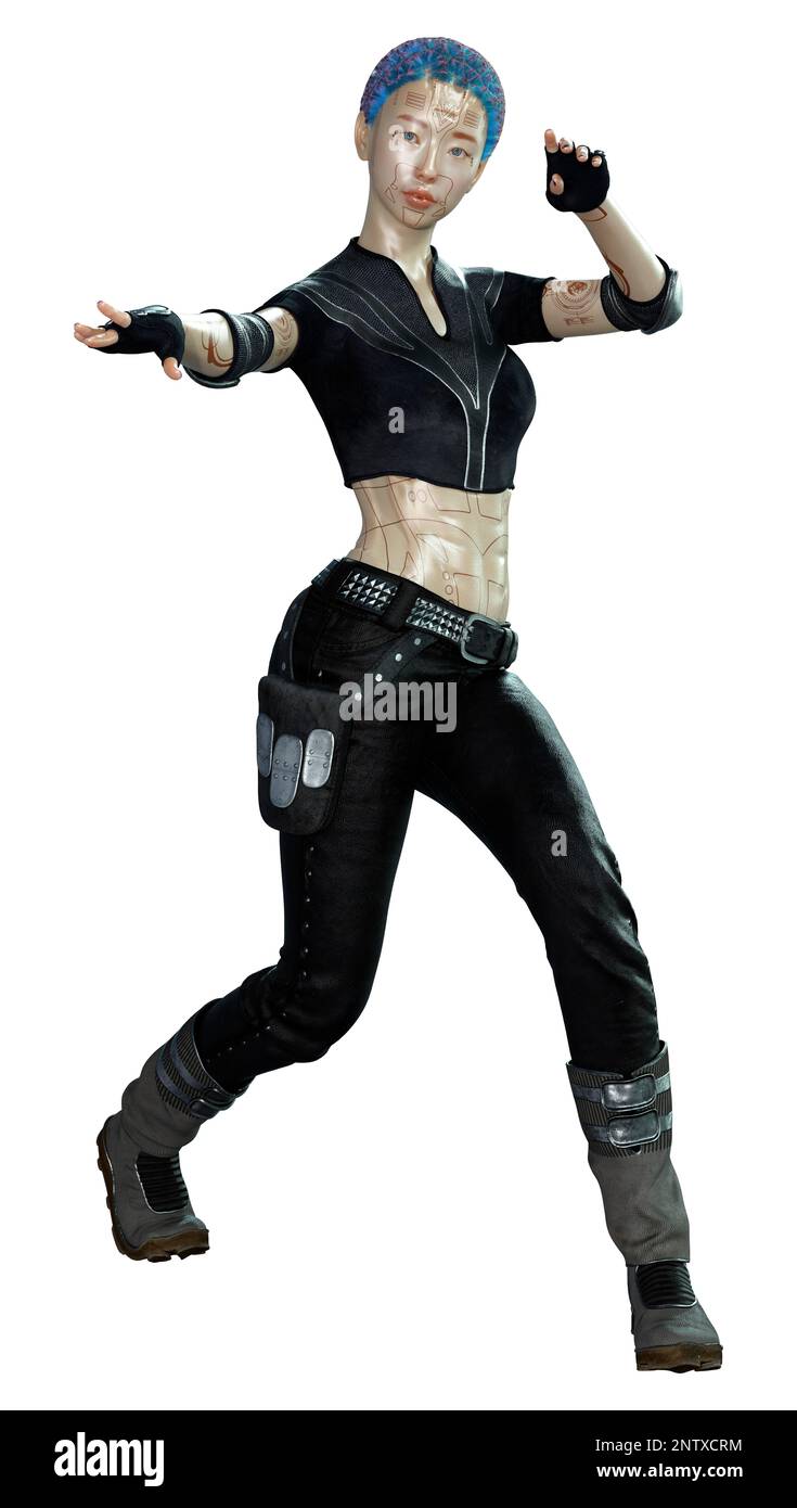 3D rendering of a female robot isolated on white background Stock Photo ...