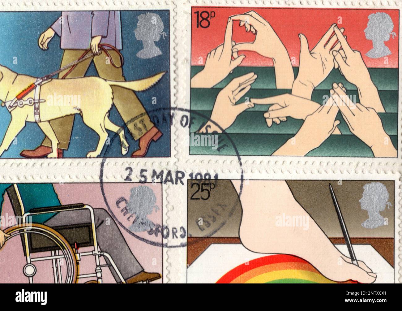 Detail from a United Kingdom Post Office first day cover 1981 featuring ...