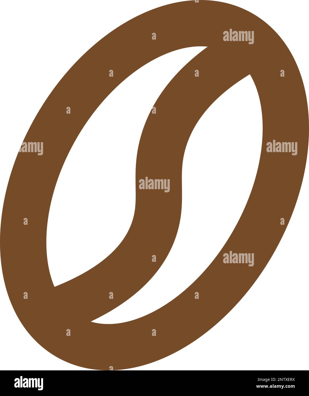 Brown coffee bean logo icon. Editable vector Stock Vector Image & Art ...