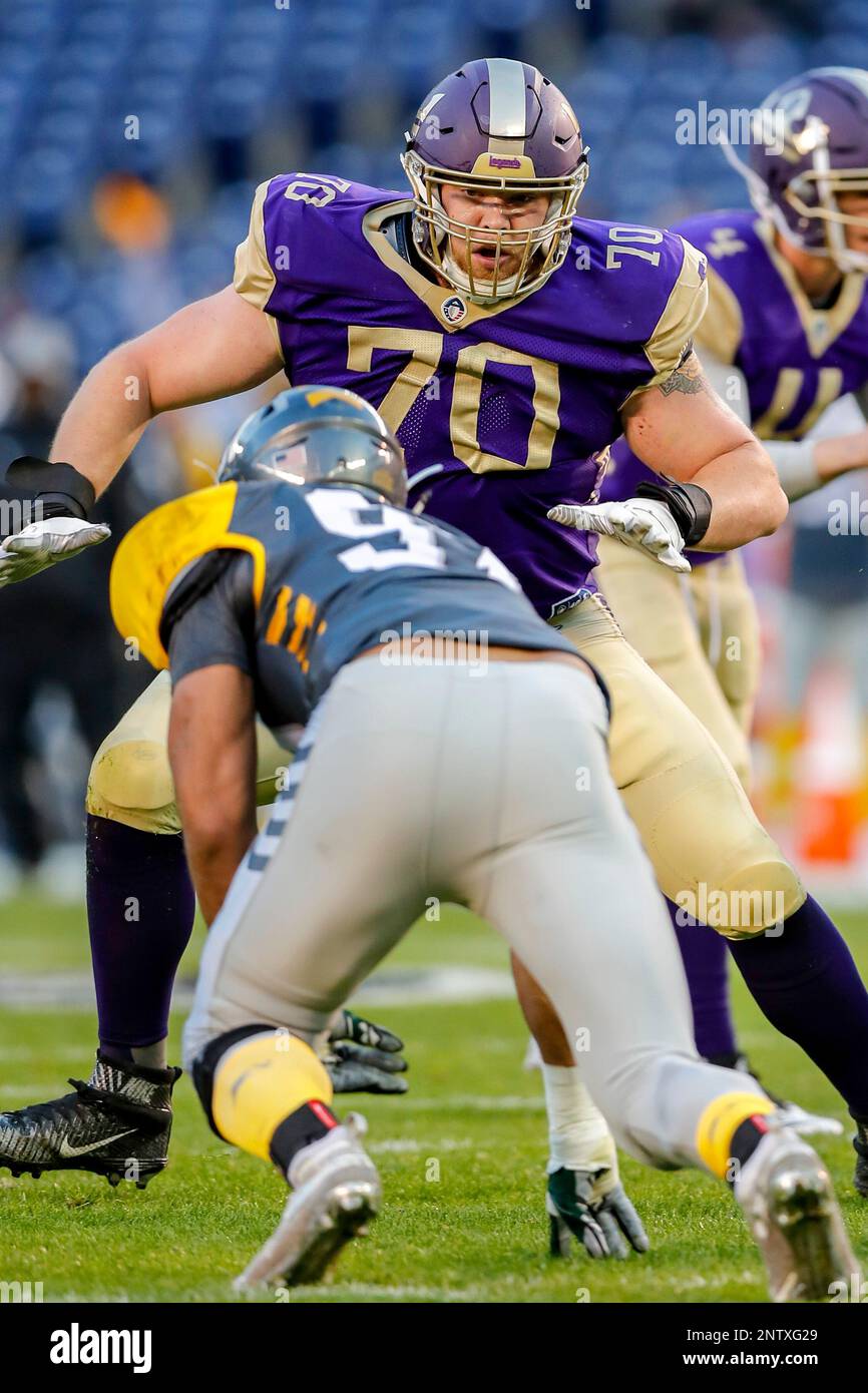 February 17,2019: John Kling IV (70) of Atlanta Legends against the San ...