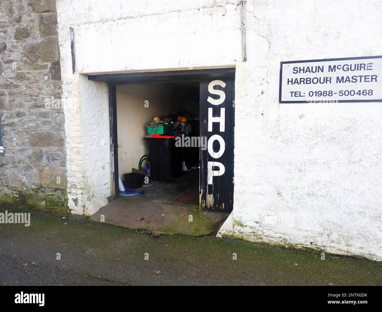 Harbour Masters office and shop , Isle of Whithorn, Scotland Stock ...