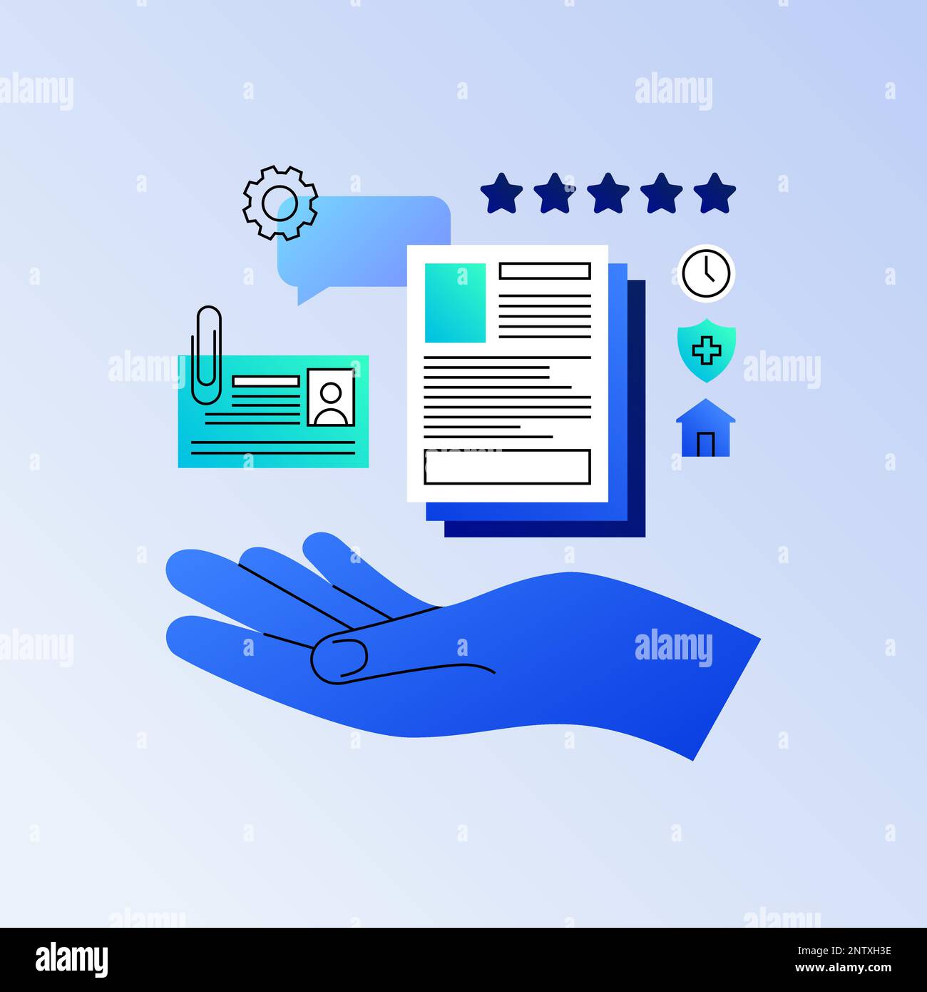 Offers of the best vacancies. Illustration of recruiting. Vector ...