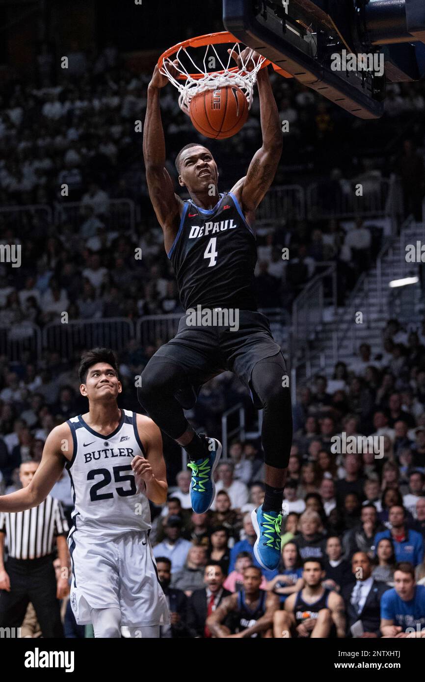 INDIANAPOLIS, IN - FEBRUARY 16: DePaul Blue Demons forward Paul Reed (4 ...
