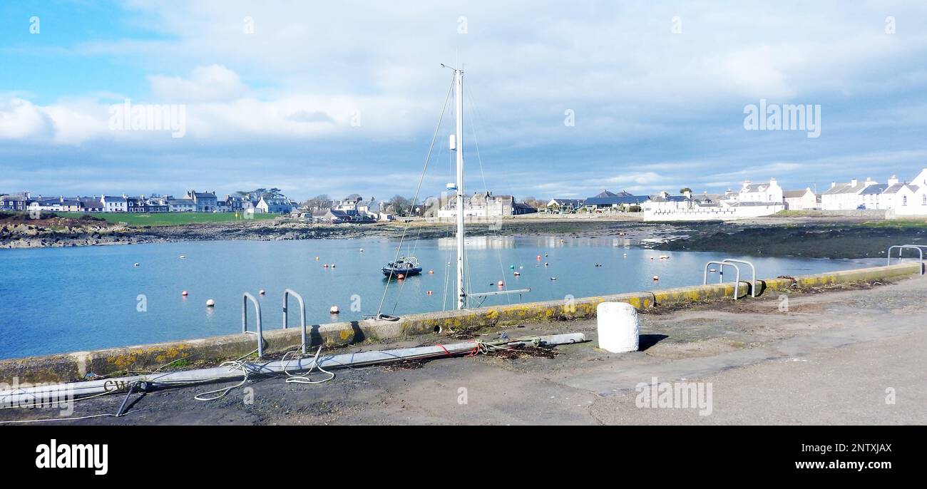 Harbourside, Isle of Whithorn, Scotland Stock Photo - Alamy