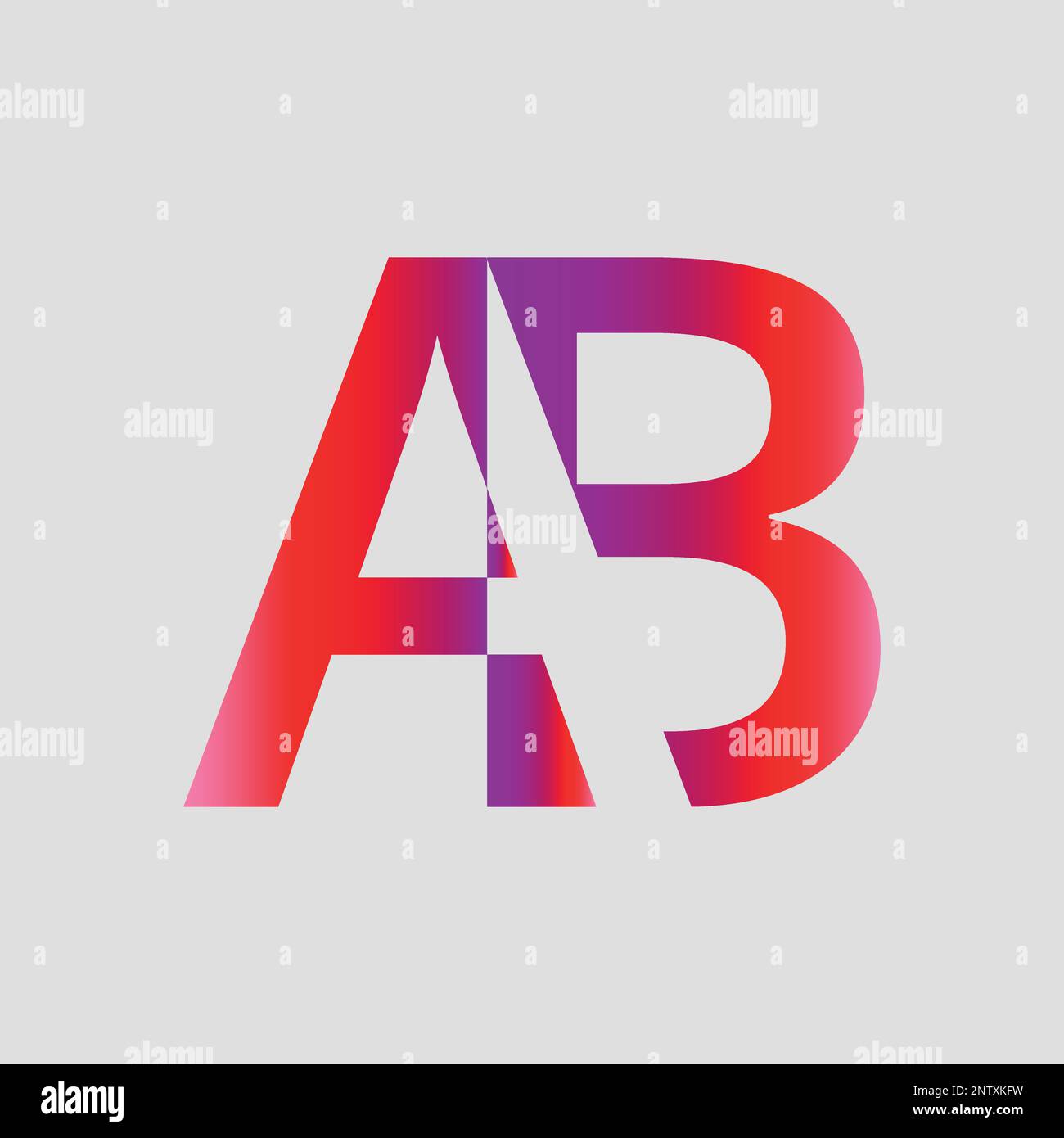 Ab minimal logo design hi-res stock photography and images - Alamy