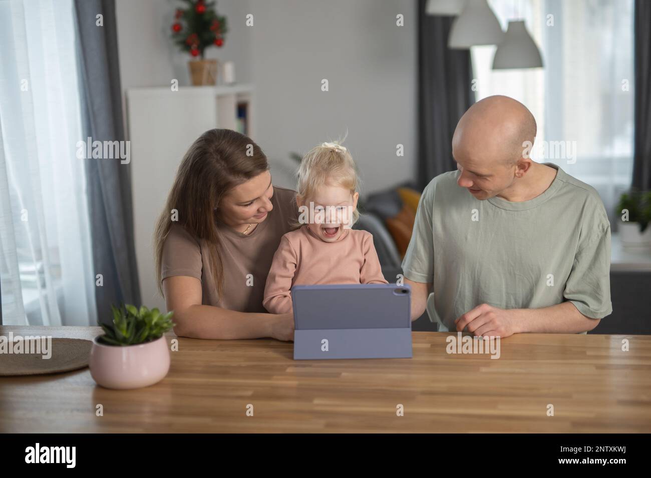 Cochlear implant system. Installation cochlear implant on child girl ...