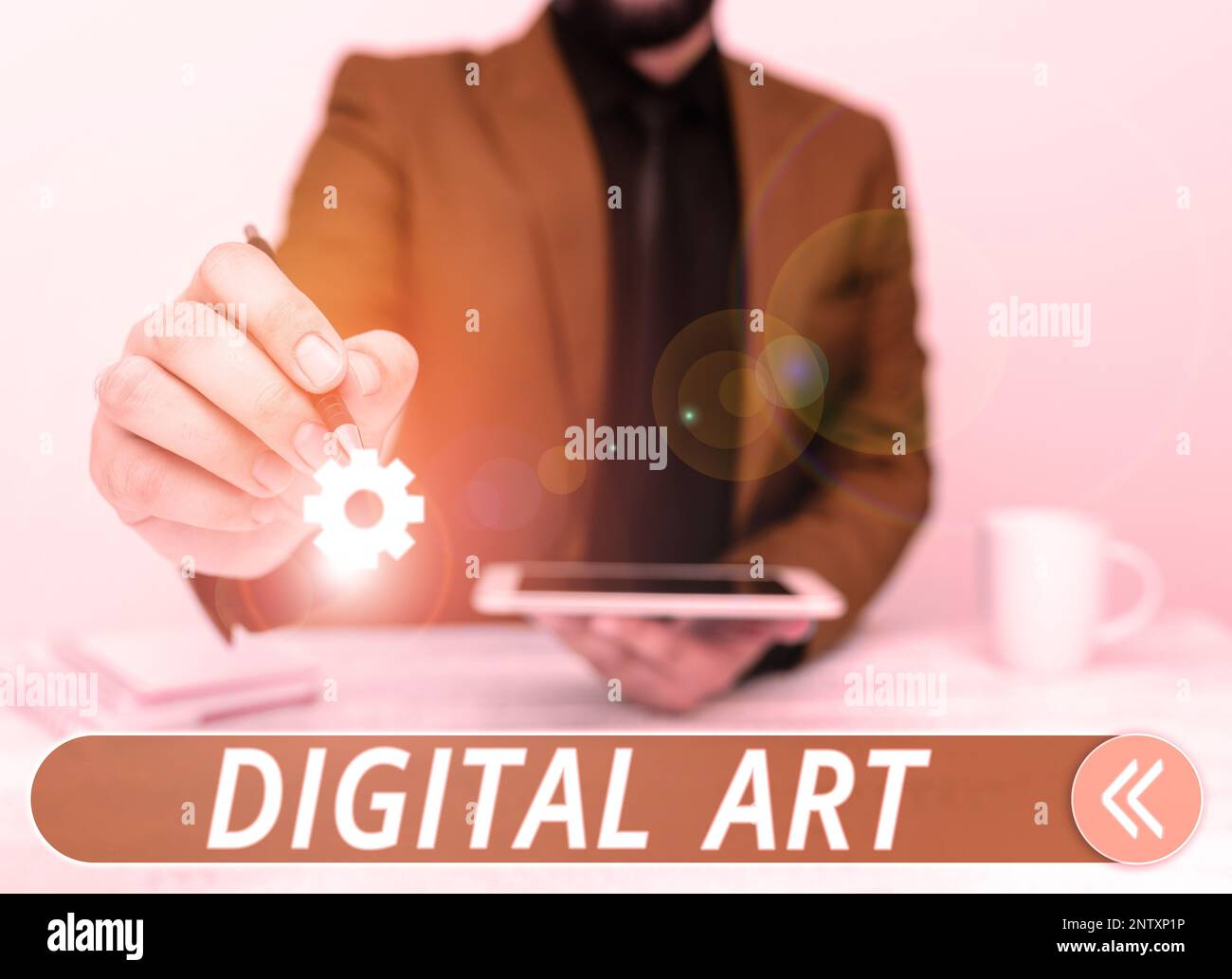 Handwriting text Digital Art. Business concept use of skill and ...