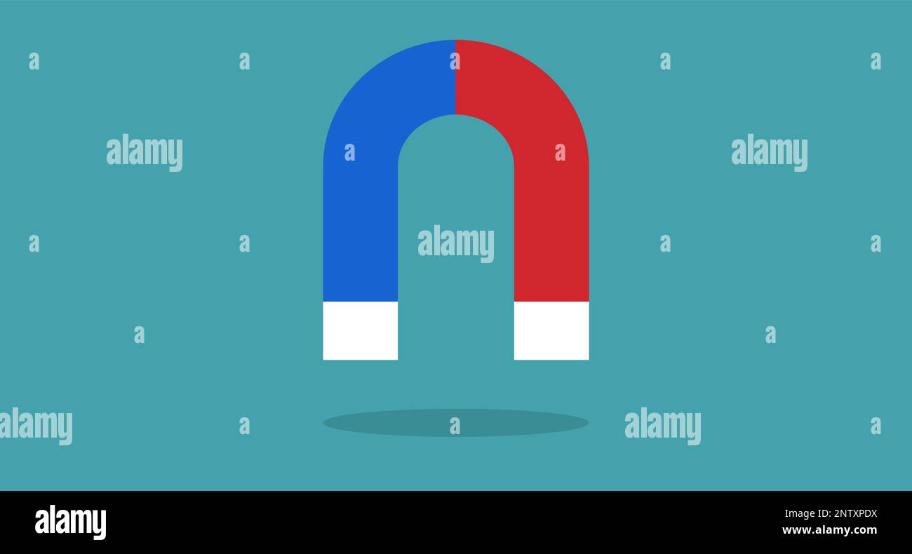 Magnet, shadow and background. Editable vector Stock Vector Image & Art ...