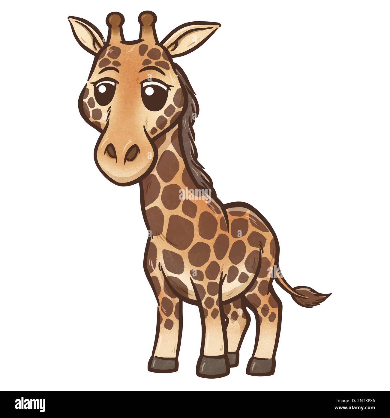 Vector illustration of cartoon giraffe Stock Vector Image & Art - Alamy