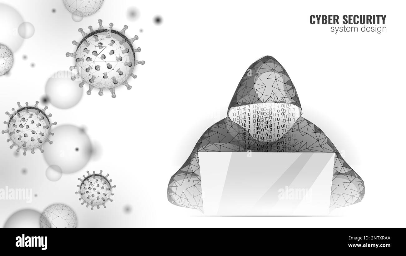 Anonymous hacker at the laptop computer Internet security. Cyber attack ...