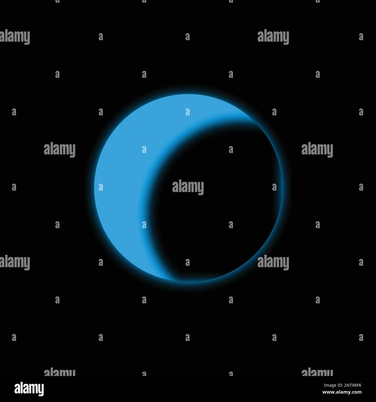 Blue moon on a black background. Vector illustration Stock Vector Image ...