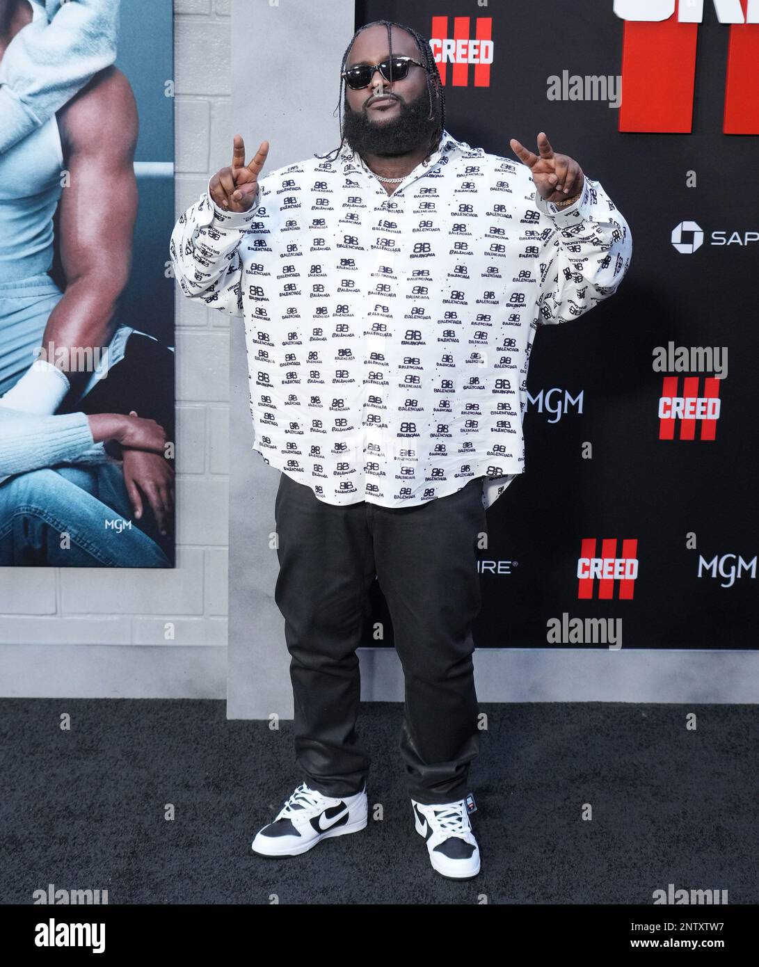 Bas arrives at the CREED III Los Angeles Premiere held at the TCL ...