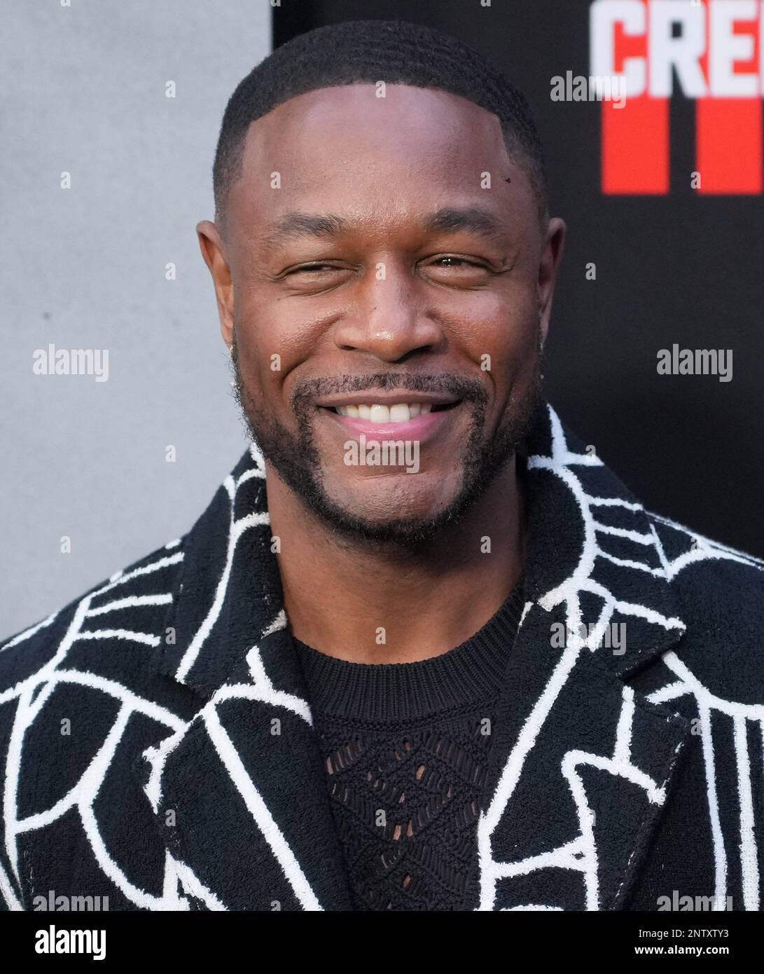 Tank arrives at the CREED III Los Angeles Premiere held at the TCL ...