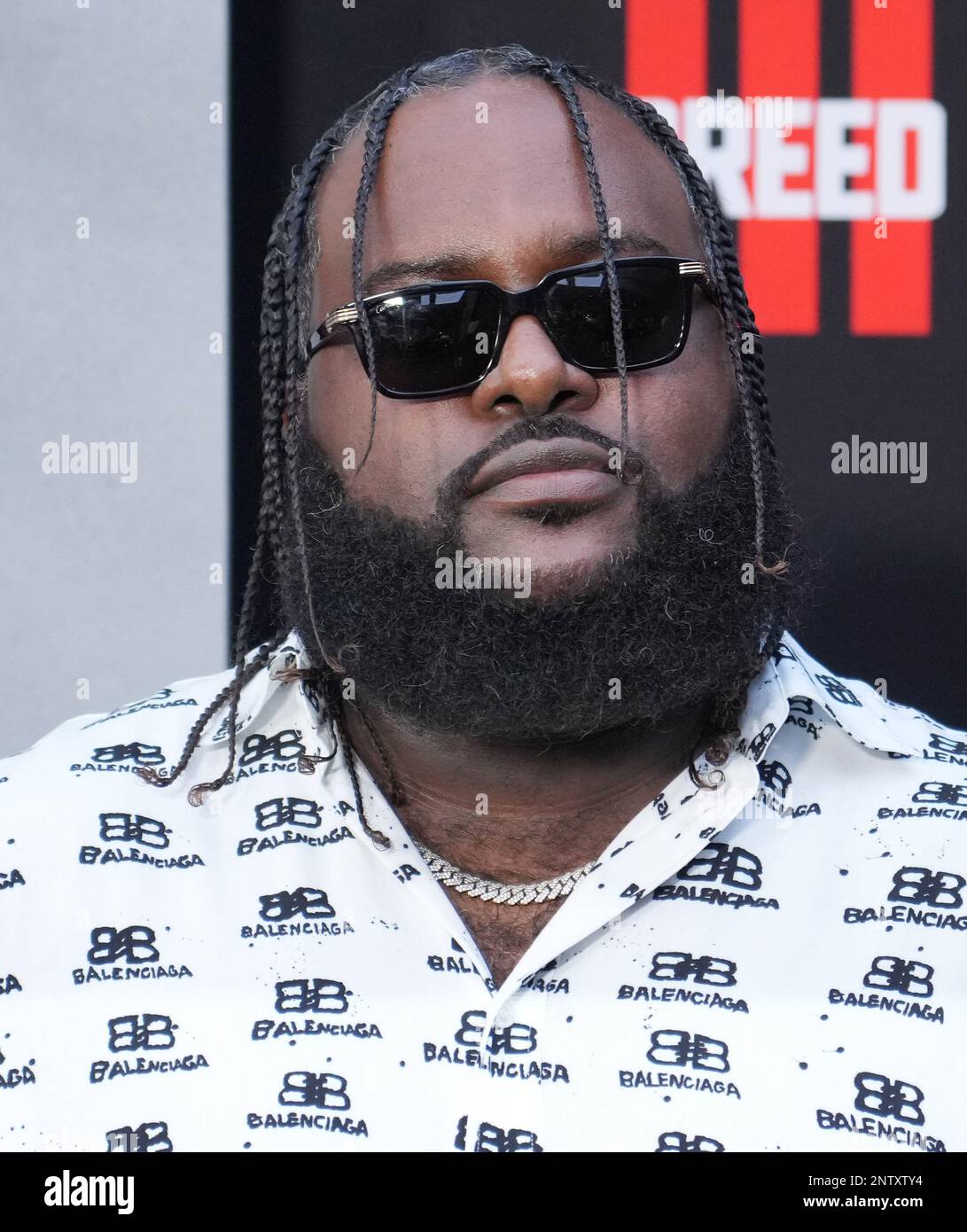 Bas arrives at the CREED III Los Angeles Premiere held at the TCL ...