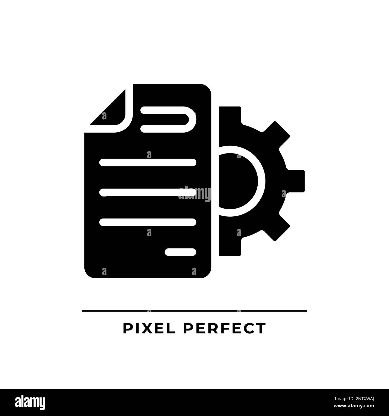 Document settings black glyph icon Stock Vector Image & Art - Alamy