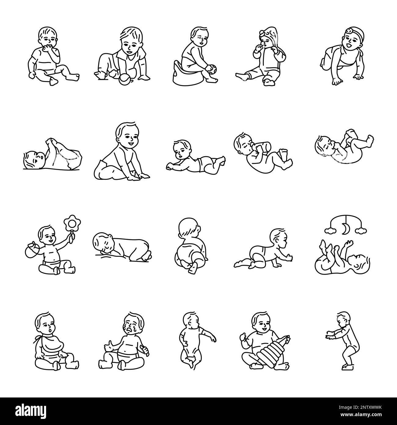 Baby crawls Stock Vector Images - Alamy