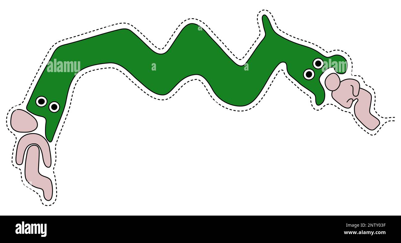 Two-headed snake devouring two humanoid figure - geoglyph of the ...