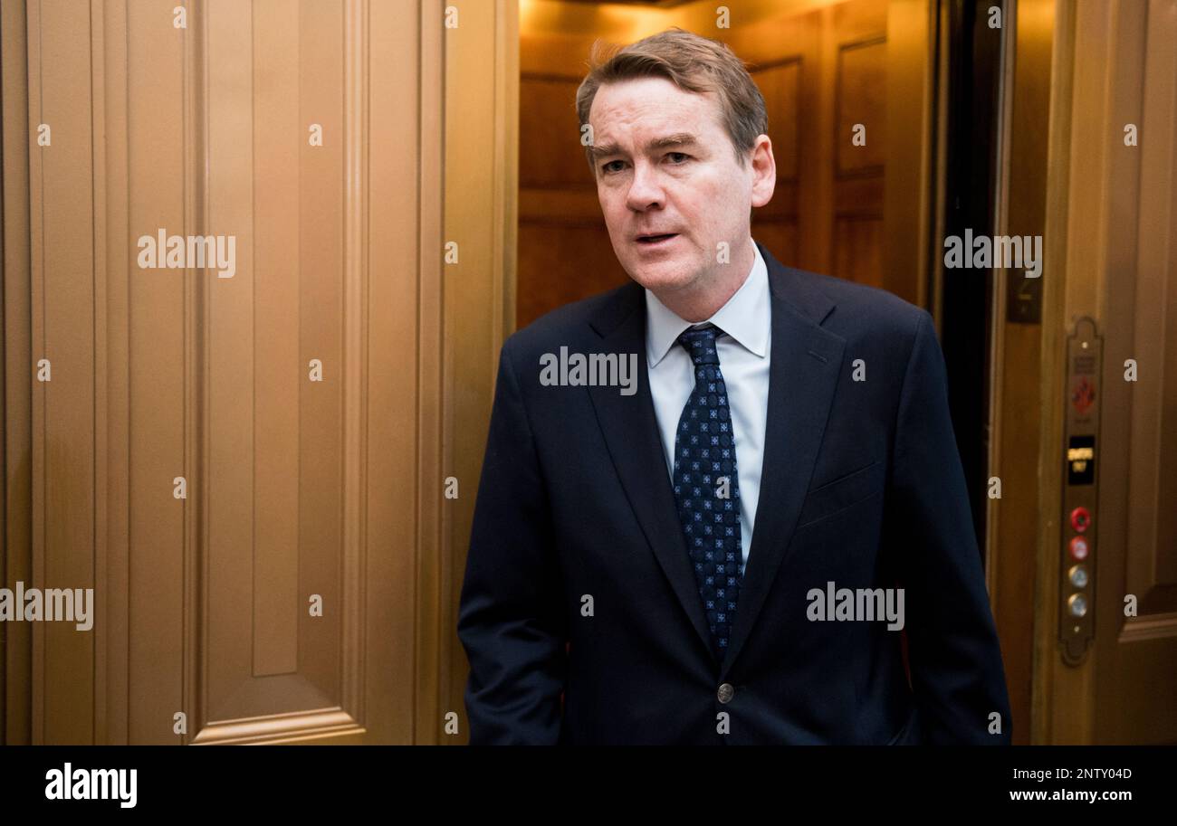 UNITED STATES - FEBRUARY 14:Sen. Michael Bennet, D-Colo., arrives for ...