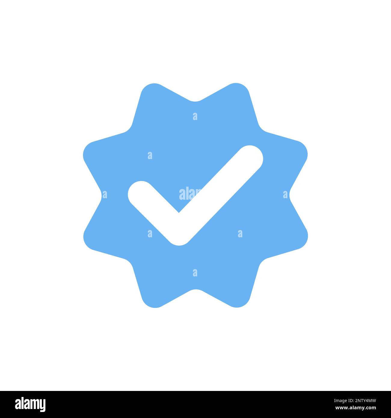 Blue check mark icon. Isolated tick symbol, checklist sign, approval badge Stock Vector Image ...