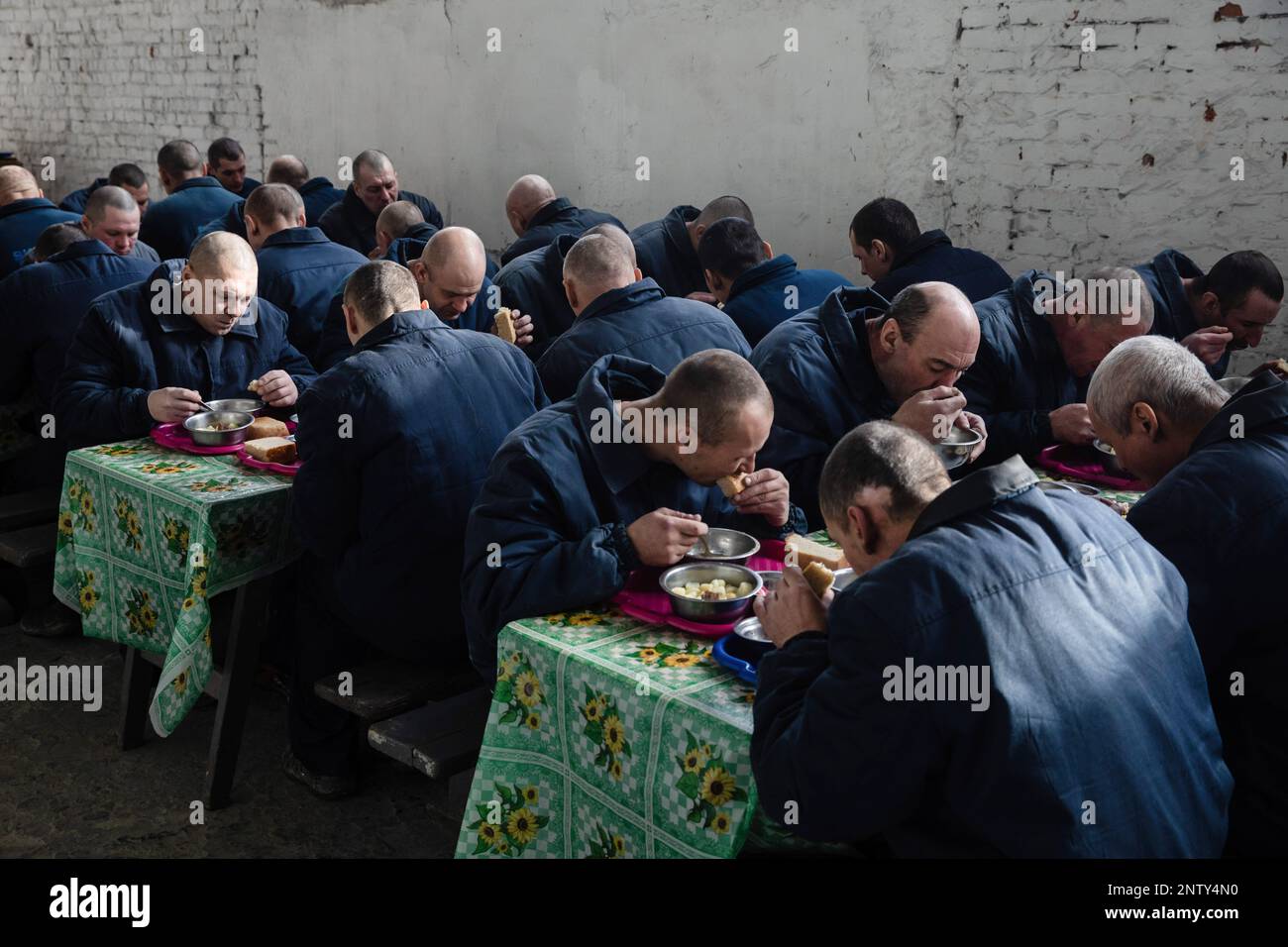Concentration Camp Prisoners Eating