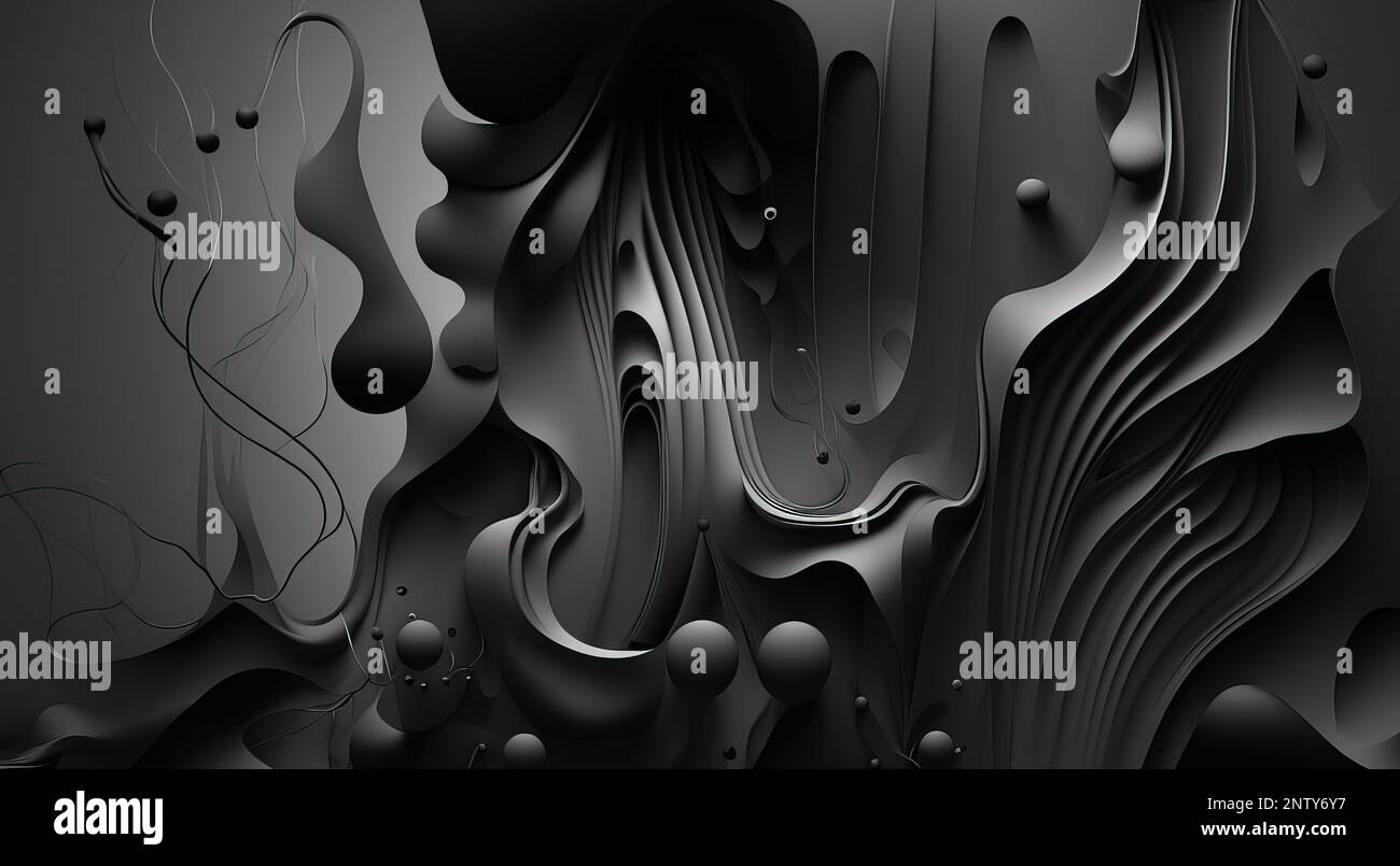 Wave Organic Black Background Wallpaper Stock Photo - Alamy