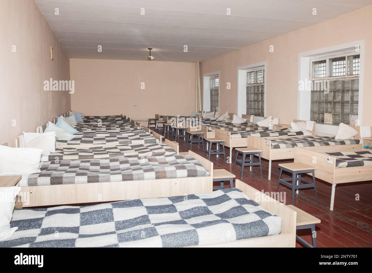 The barracks where the prisoners live. Conditions in the camp are ...