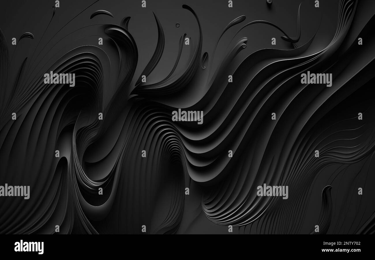 Wave Organic Black Background Wallpaper Stock Photo - Alamy