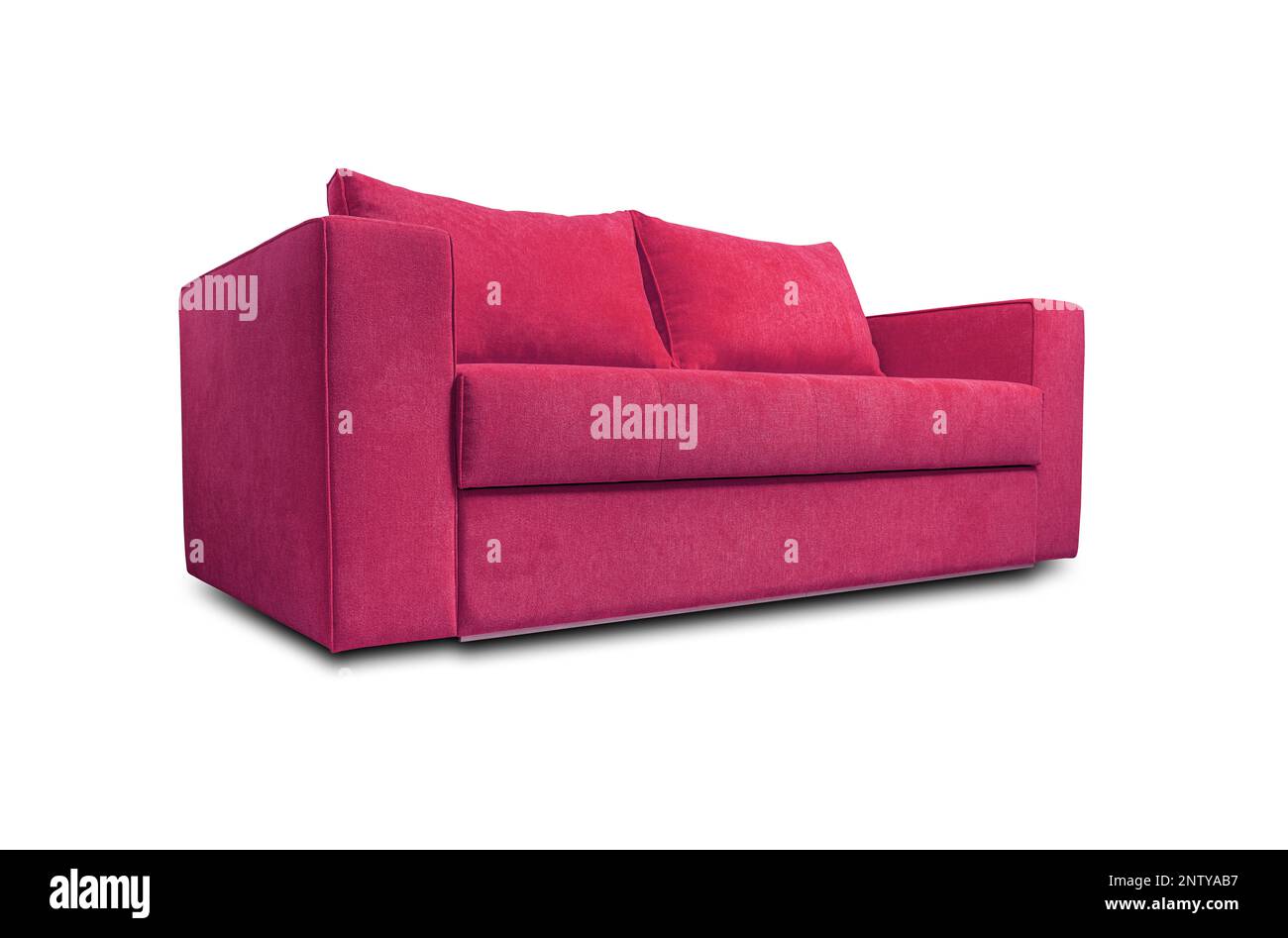 Purple soft sofa isolated on white background Stock Photo - Alamy