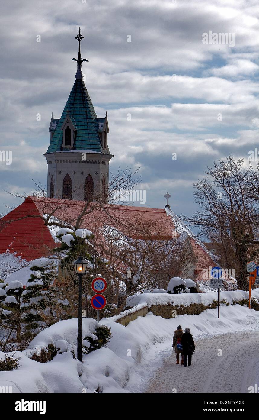 Roman Catholic Church ,Motomachi district,Hakodate,Hokkaido,Japan Stock ...