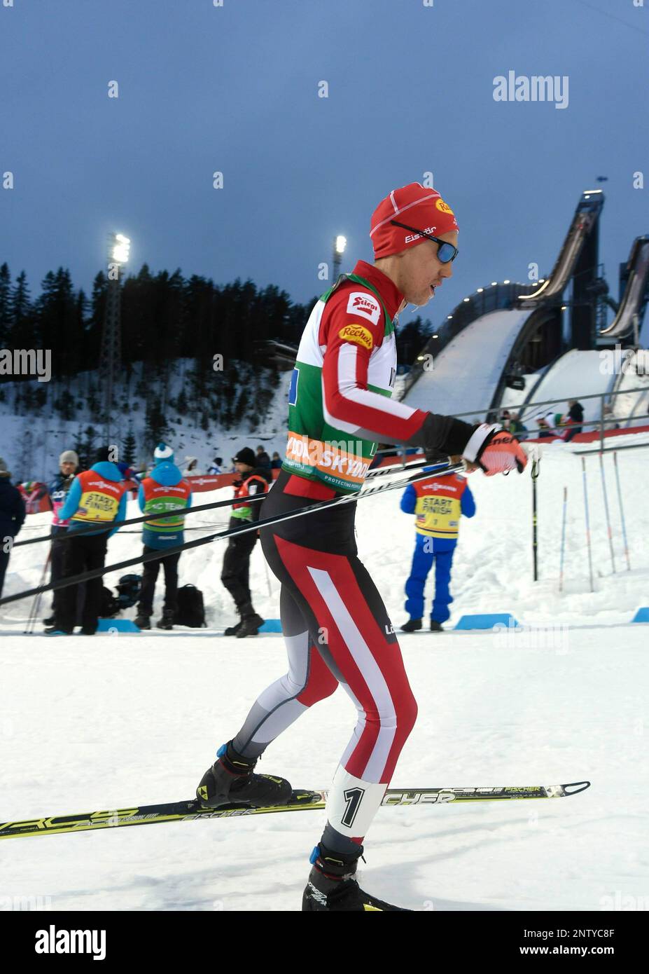 Mario Seidl of Austria in action during the Nordic Combined Cross ...
