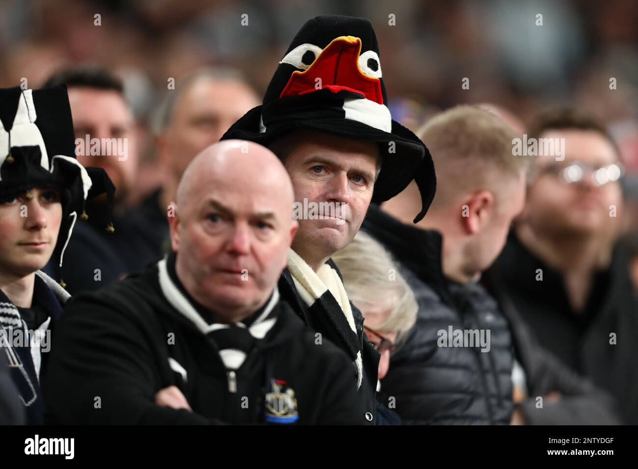 Newcastle United fans look on - Manchester United v Newcastle United ...