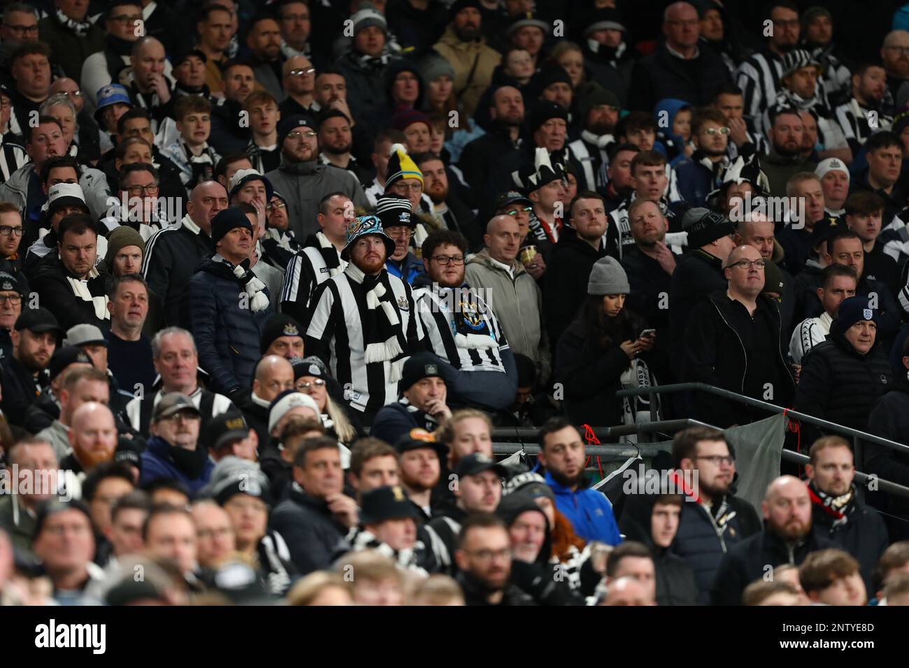 Newcastle United fans look on - Manchester United v Newcastle United ...