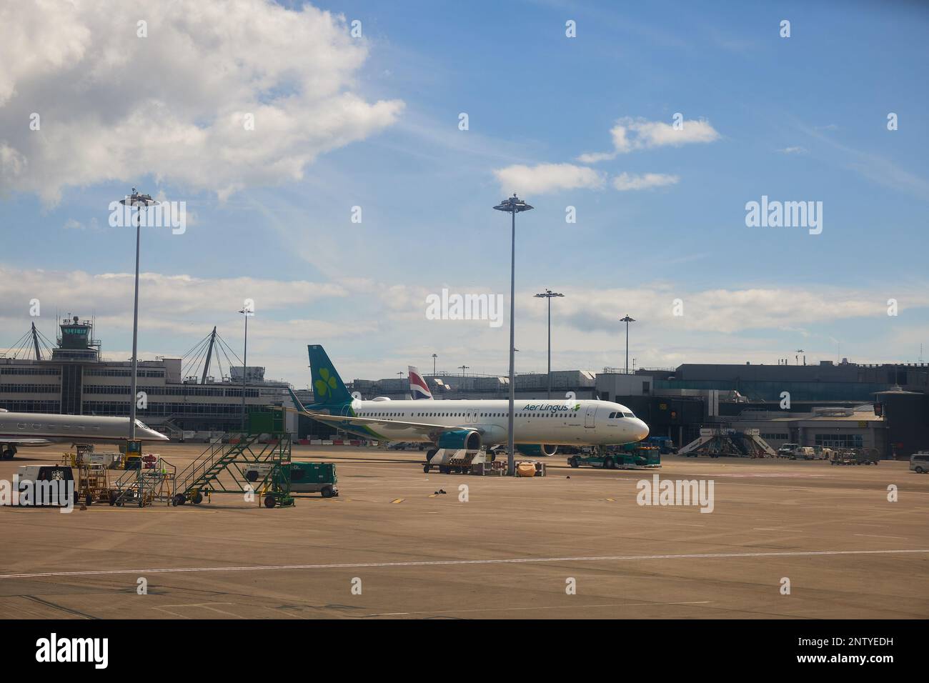 aerlingus Dublin, airport, aircraft on runway ready to take off Stock ...