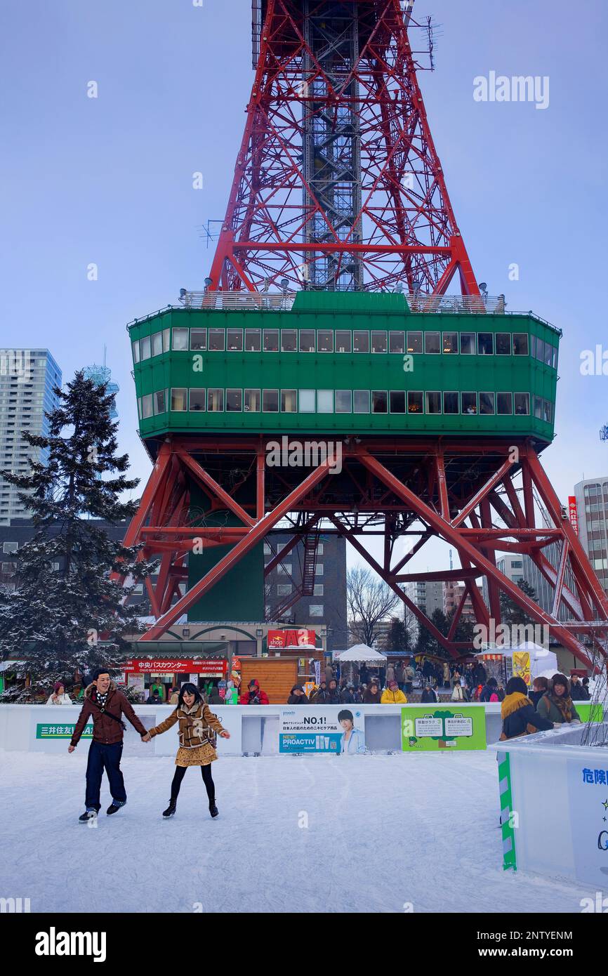 Sapporo snow festival,Skating Rink,Odori Park, Sapporo, Hokkaido, Japan ...