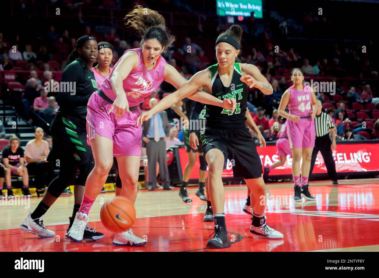 Western Kentucky forward Raneem Elgedawy (15) and North Texas forward ...