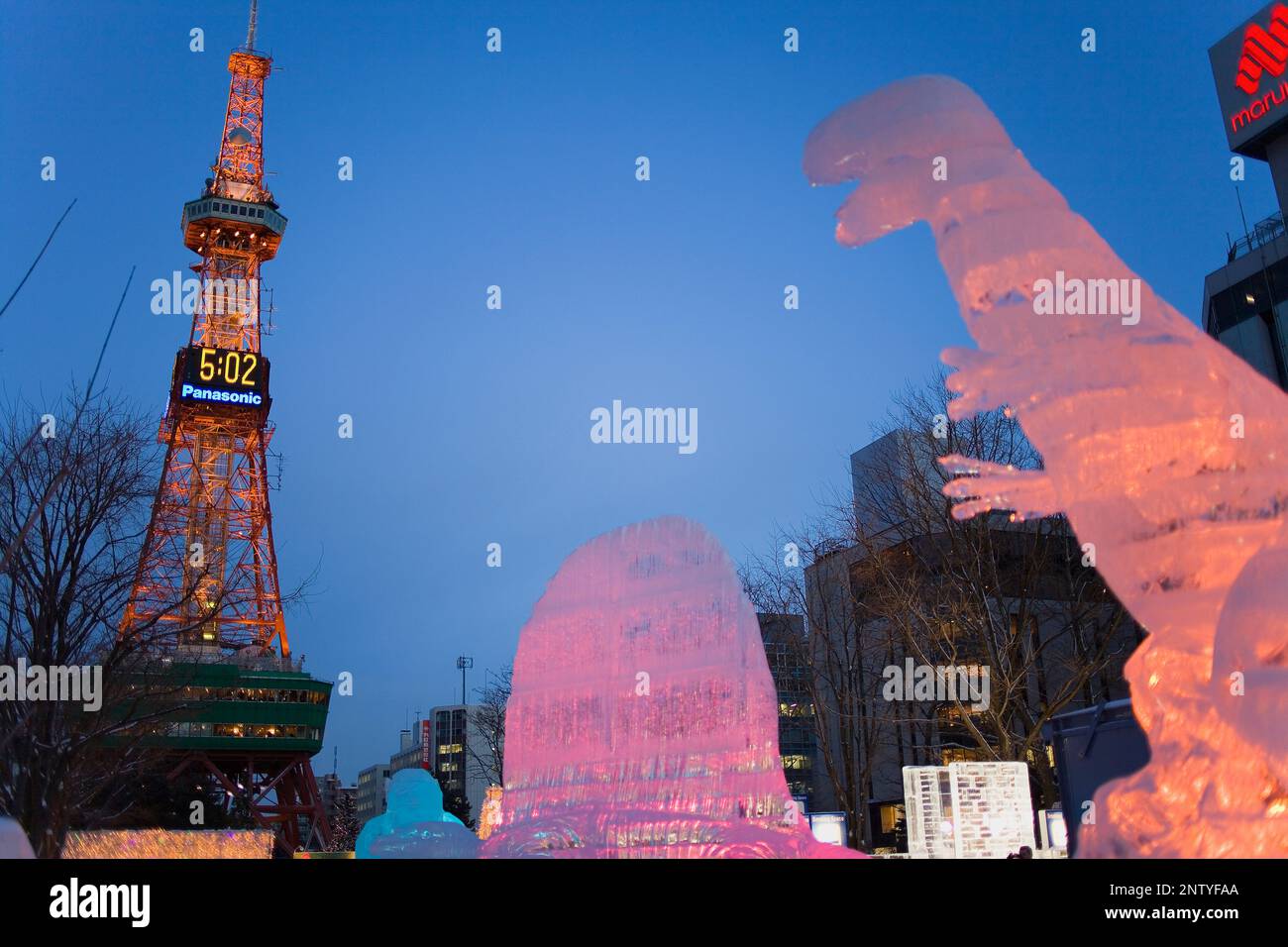 Sapporo snow festival,ice sculptures, Odori Park,Sapporo, Hokkaido ...