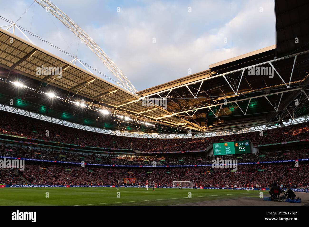 General view of Wembley Stadium during play - Manchester United v ...