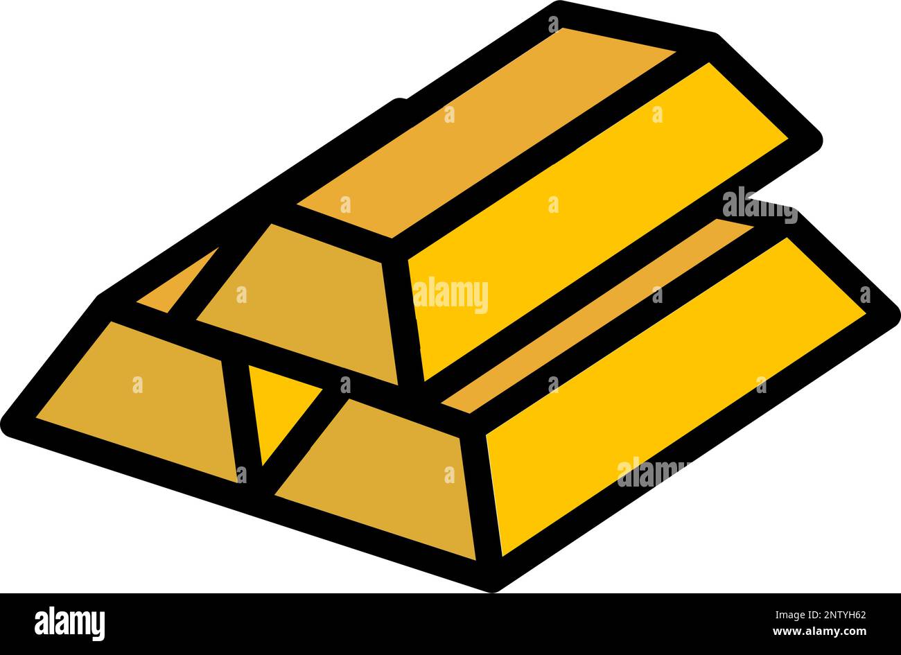 Flat design gold bars icon. Gold ingots. Gold investment. Editable vector Stock Vector Image ...