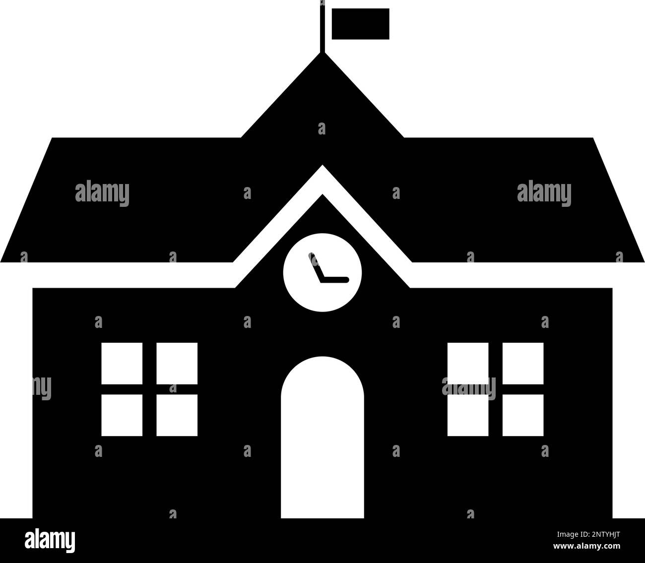 High school building icon. Campus building. Editable vector Stock ...