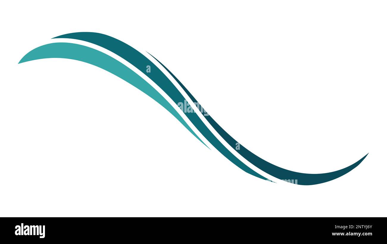 Logo wave sea, icon ocean water shape, symbol surf curve Stock Vector ...