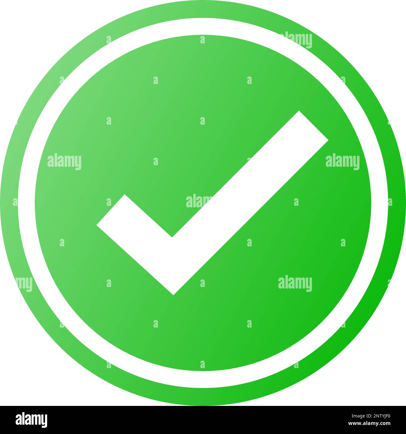 Round checkmark icon with green gradient. Editable vector Stock Vector ...